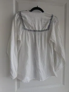 Monsoon | Tops | Charming White Greekisle Summer Blouse By Monsoon ...